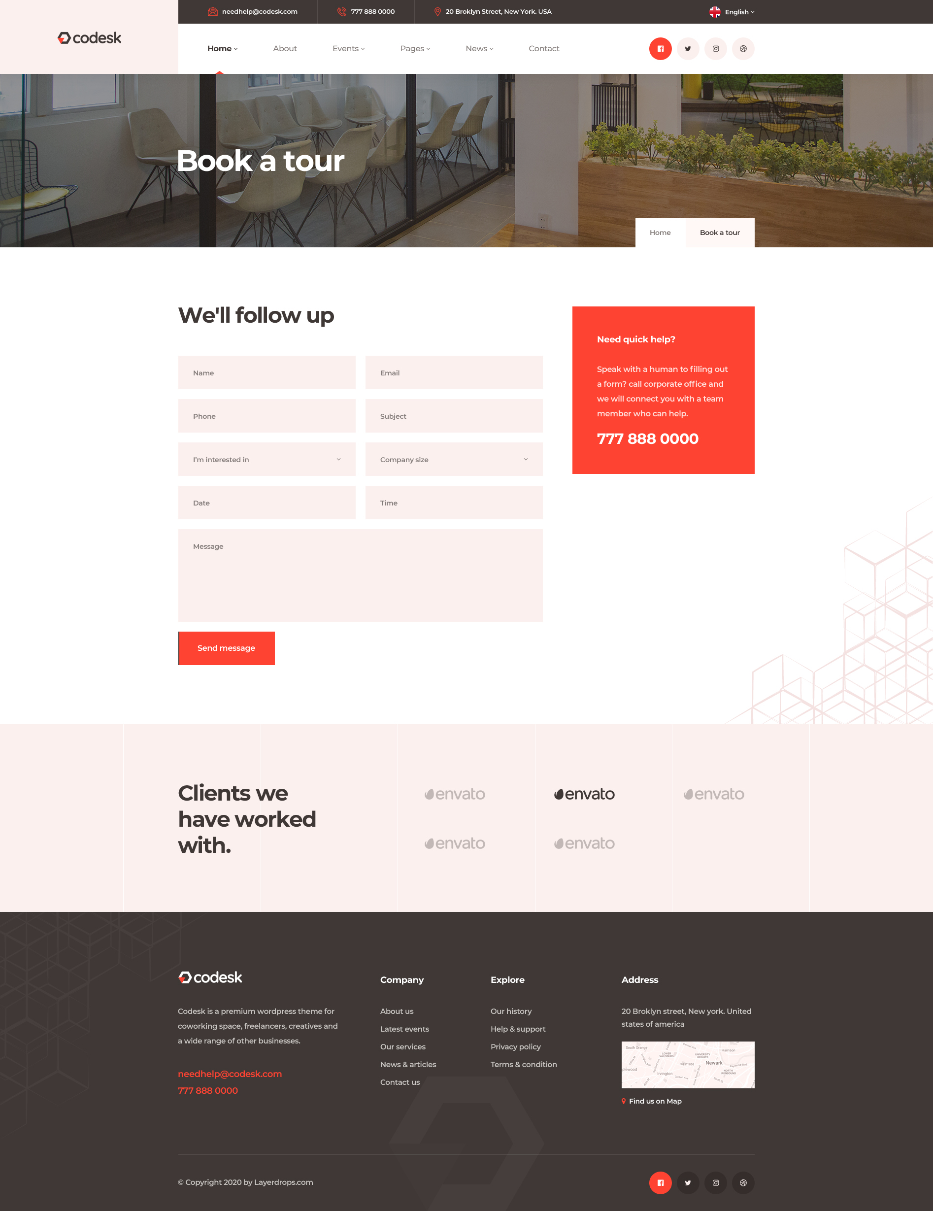 Codesk - Coworking Space PSD Template by Layerdrops | ThemeForest